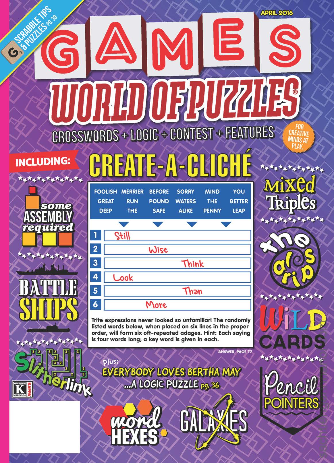 [Sách] 01.04.2016 Games World of Puzzles – Sách giấy gáy xoắn - Sách ...