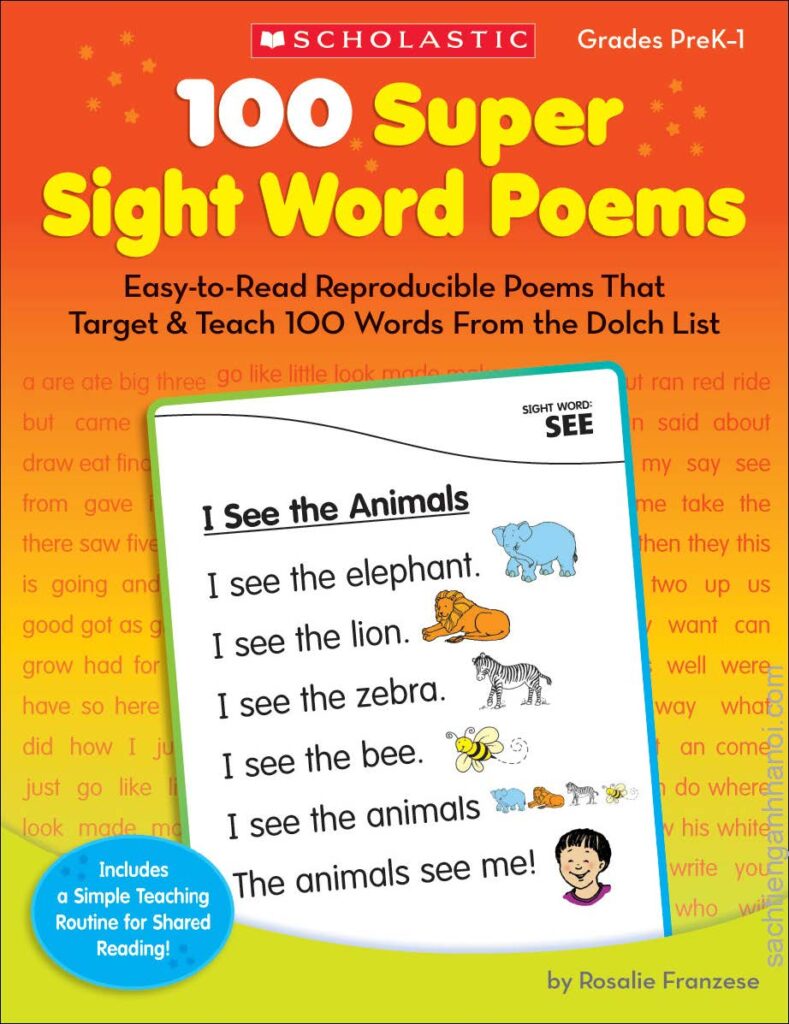 [Sách] 100 Super Sight Words Poems Grades PreK-1 – Sách giấy gáy xoắn ...