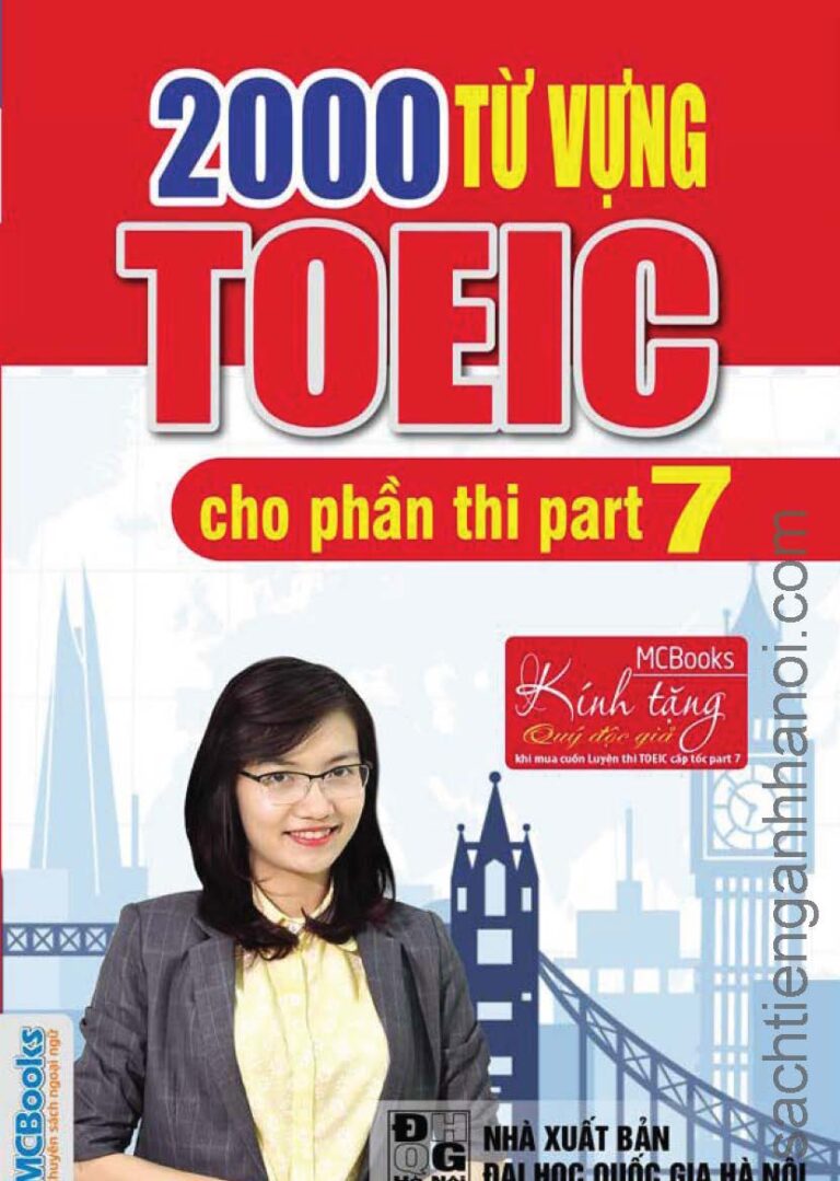 [Sách] 2000 Từ Vựng Thi TOEIC Part 7 – Sách giấy gáy xoắn - Sách Tiếng Anh Sài Gòn