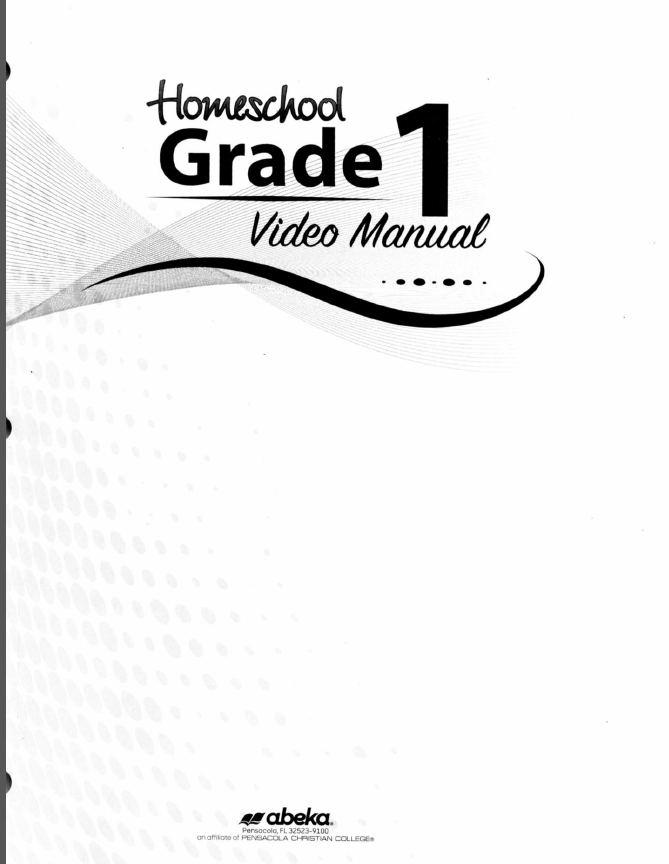 [Sách] Abeka Grade 1 : Homeschool Grade 1 Video Manual Abeka Book ...