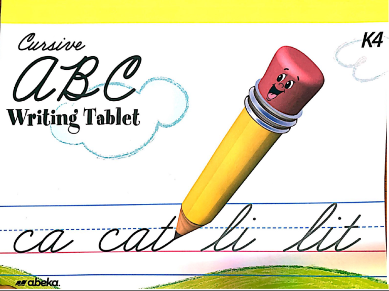 [Sách] Abeka K4 : Cursive ABC writing tablet FULL – Sách giấy gáy xoắn ...