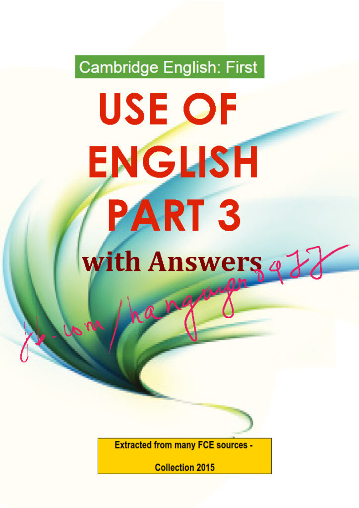 [Sách] Cambridge English First USE OF ENGLISH Part 3 with Answers ...
