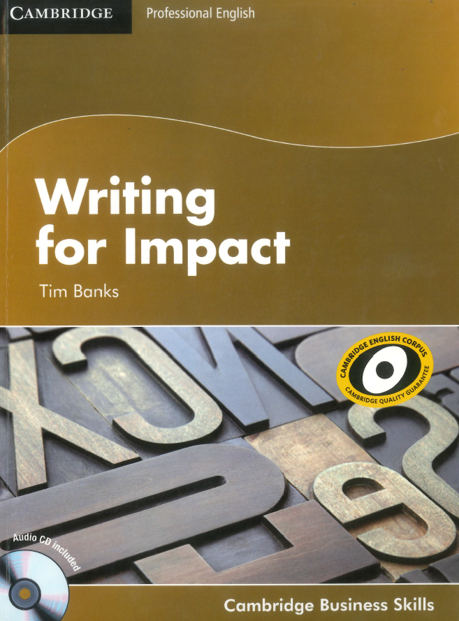 [Sách] Cambridge Professional English Writing for Impact (Banks Tim ...