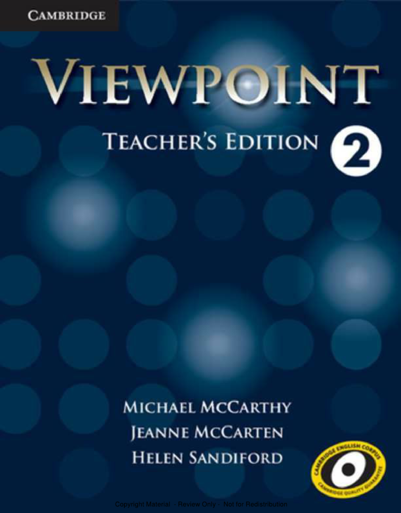 [Sách] Cambridge Viewpoint Level 2 TEACHER’S EDITION – Sách giấy gáy xoắn - Sách Tiếng Anh Sài Gòn