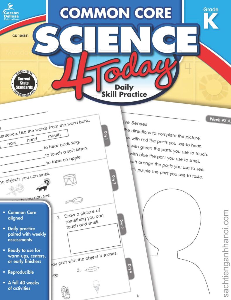 [Sách] Common Core Science 4 Today, Grade K Daily Skill Practice – Sách ...