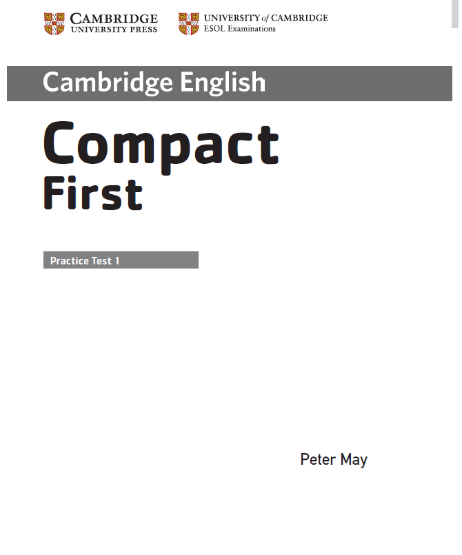 [Sách] Compact First Second Edition Practice Test 1 with key – Sách ...