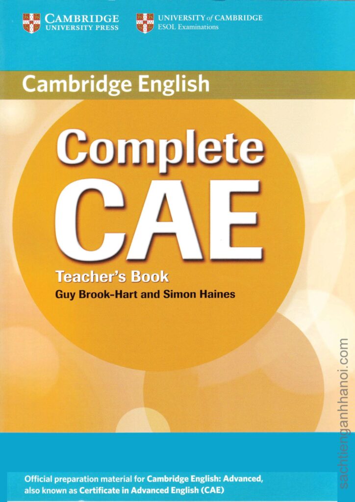 [Sách] Complete CAE Teacher’s Book by Guy Brook-Hart and Simon Haines – Sách giấy gáy xoắn ...