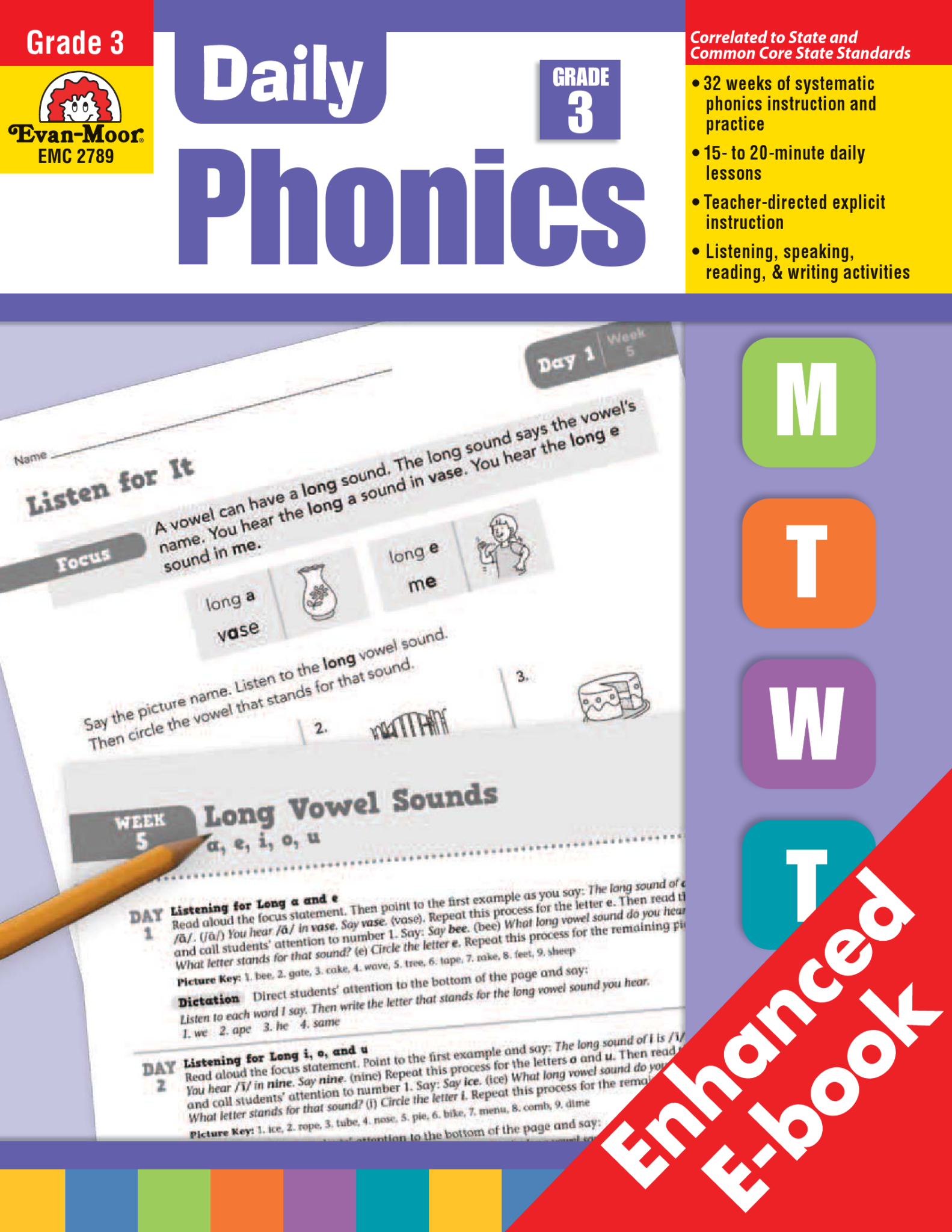 [Sách] Daily Phonics Grade 3 – Sách giấy gáy xoắn - Sách Tiếng Anh Sài Gòn
