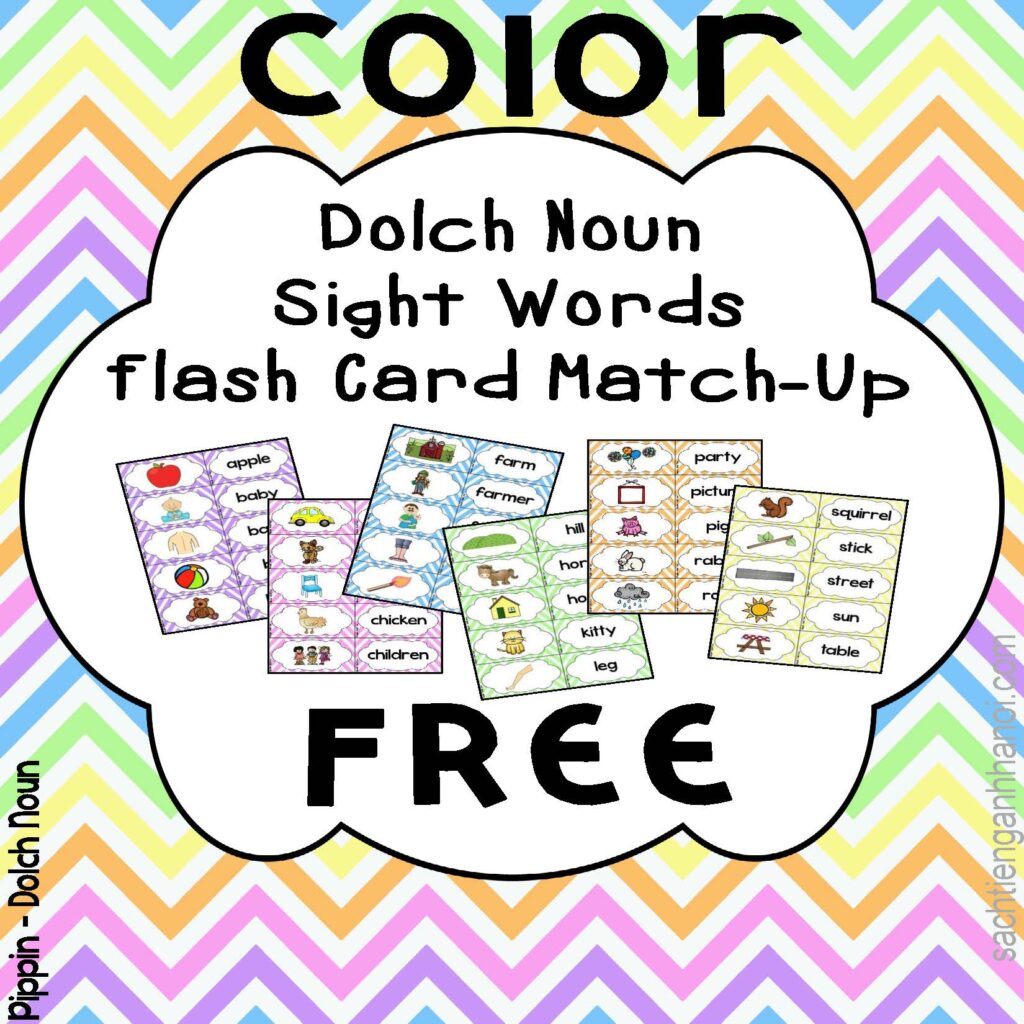 [Sách] Dolch Noun Sight Words Flash Card Match-Up – Sách giấy gáy xoắn ...