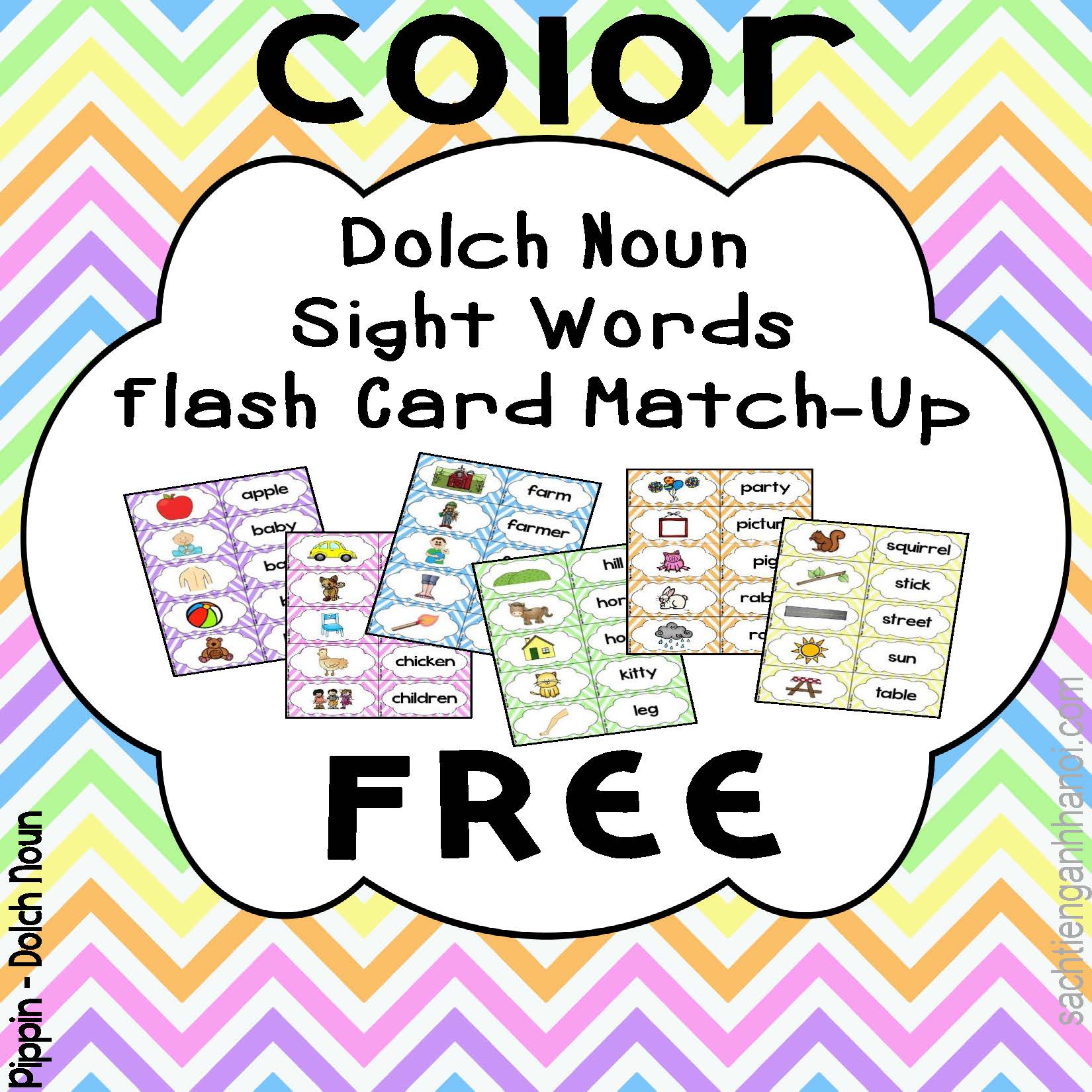 [Sách] Dolch Noun Sight Words Flash Card Match-Up – Sách giấy gáy xoắn ...