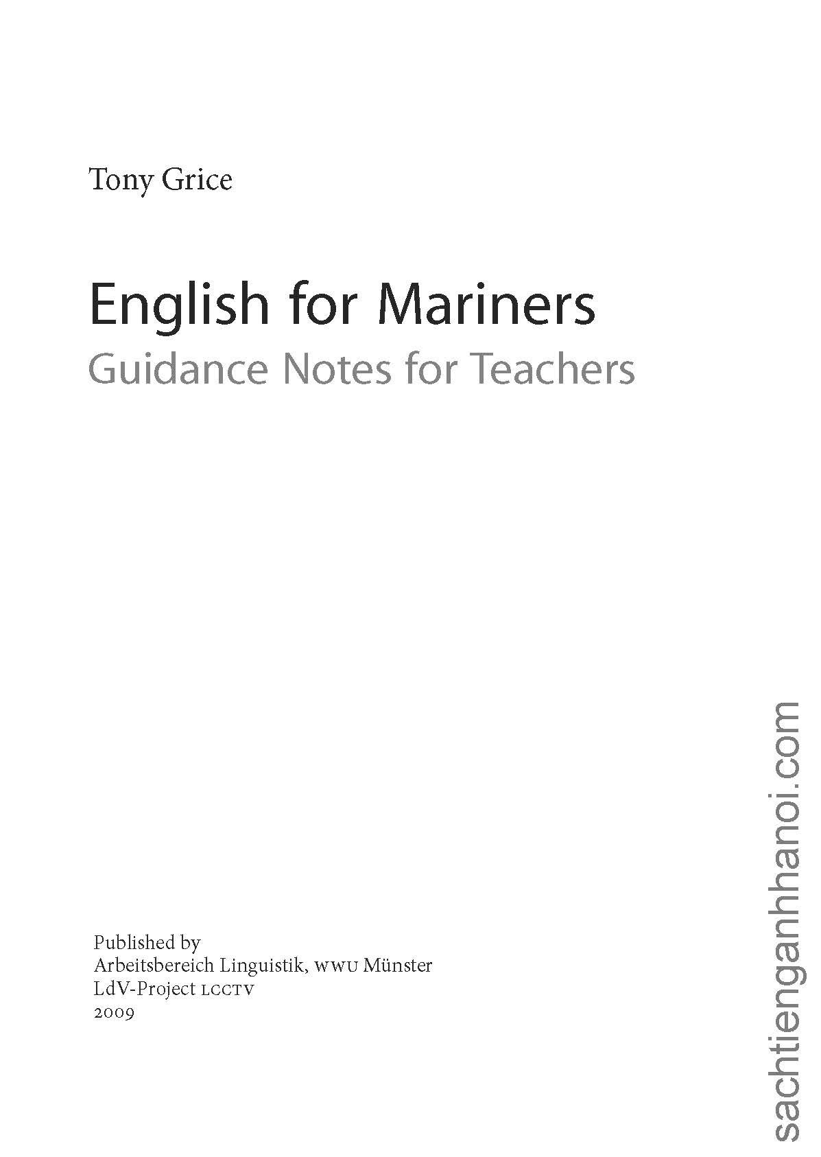 [Sách] English for Mariners Guidance Notes for Teachers – Sách giấy gáy ...