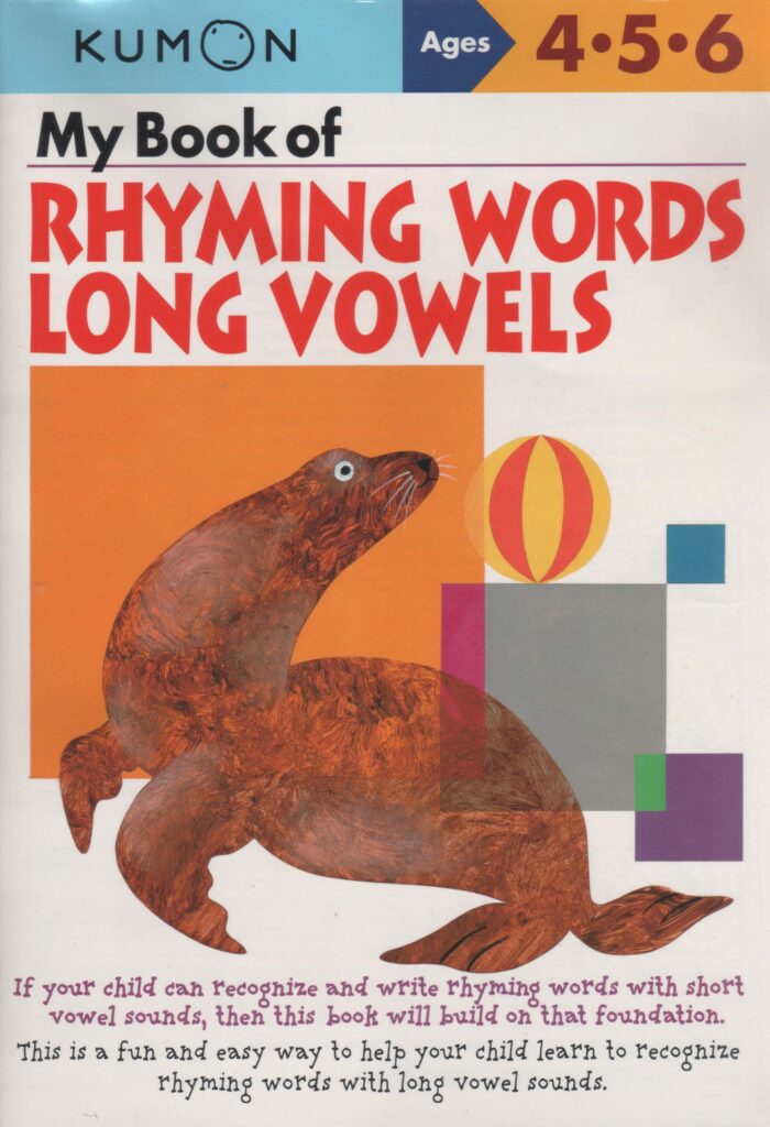 [Sách] Kumon Book – Ages 4-5-6 My Book of Rhyming Words Long Vowels ...