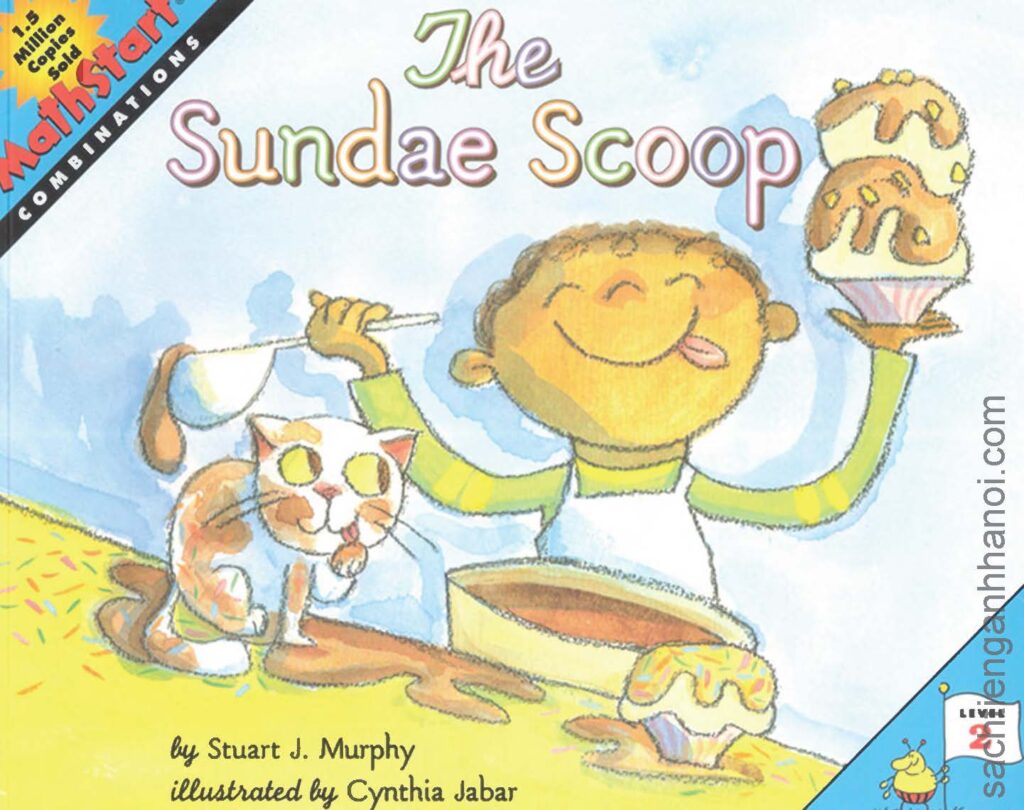 [Sách] MathStart Level 2: The Sundae Scoop – Sách giấy gáy xoắn - Sách Tiếng Anh Sài Gòn