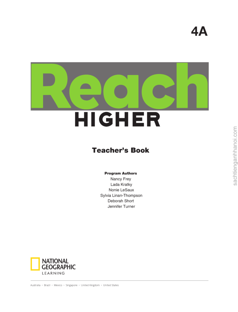 [Sách] National Geographic Reach Higher 4A TEACHER’S BOOK – Sách giấy gáy xoắn - Sách Tiếng Anh ...