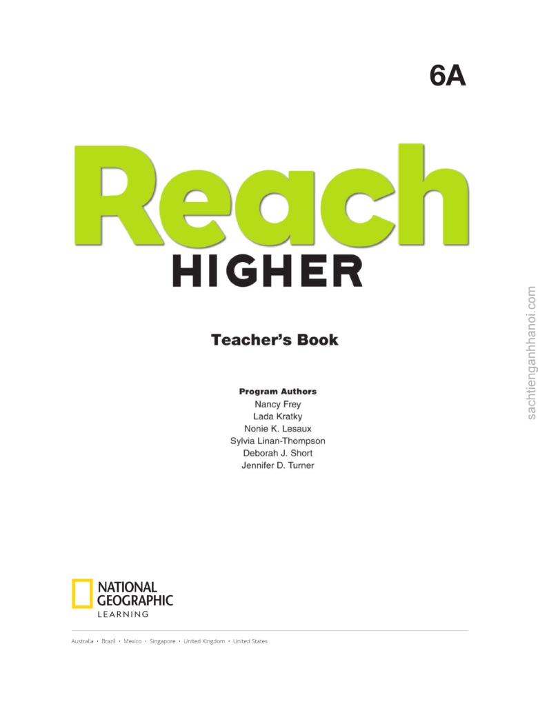 [Sách] National Geographic Reach Higher 6A TEACHER’S BOOK – Sách giấy ...