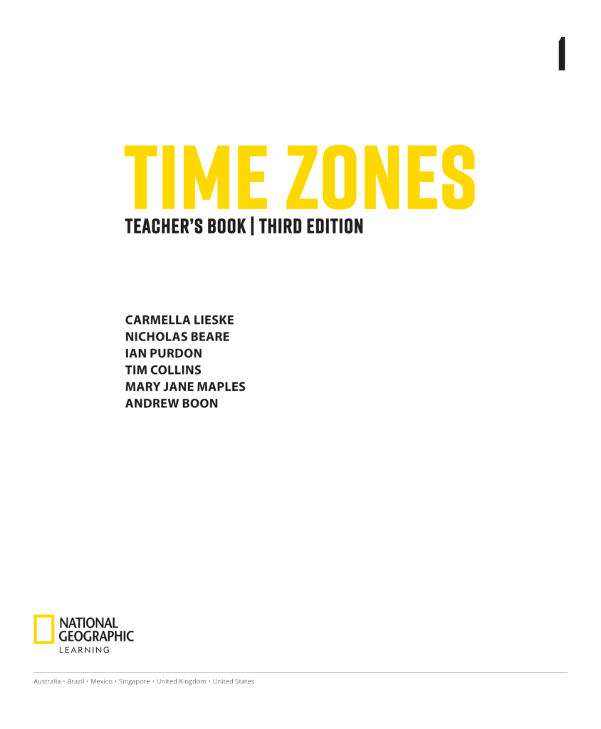 [Sách] National Geographic Time Zones 1 TEACHER’S BOOK (Third Edition ...