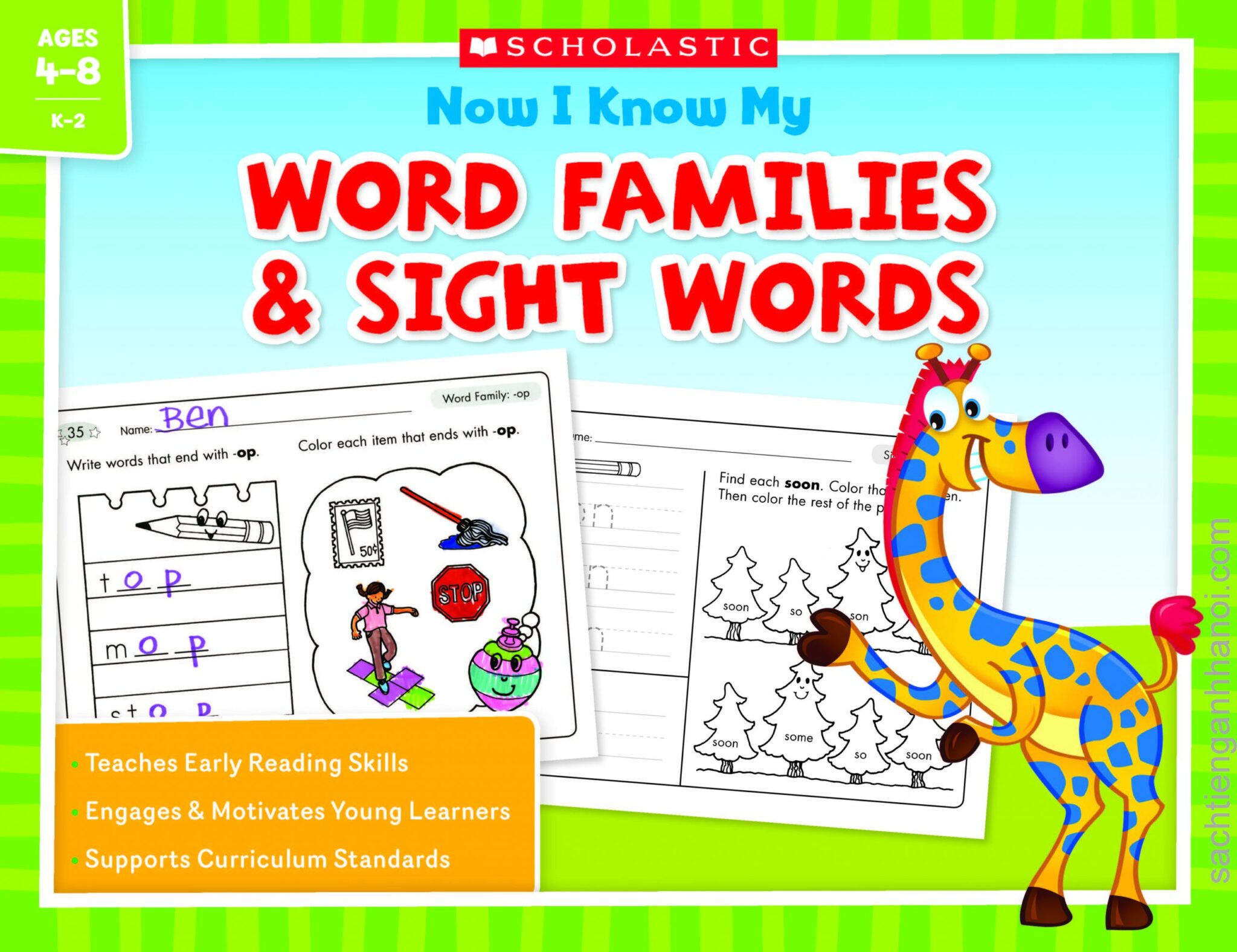 [Sách] Now I Know My Word Families & Sight Words – Sách giấy gáy xoắn ...