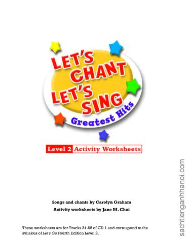 [Sách] OXFORD Let’s Chant Let’s Sing 2 Activity Worksheets – Sách giấy ...