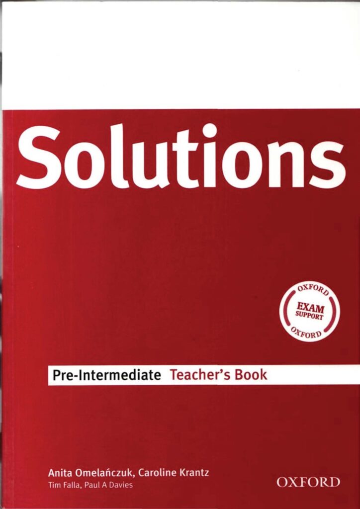[Sách] Oxford Solutions Pre-Intermediate Teacher’s Book ( 1st Edition ...