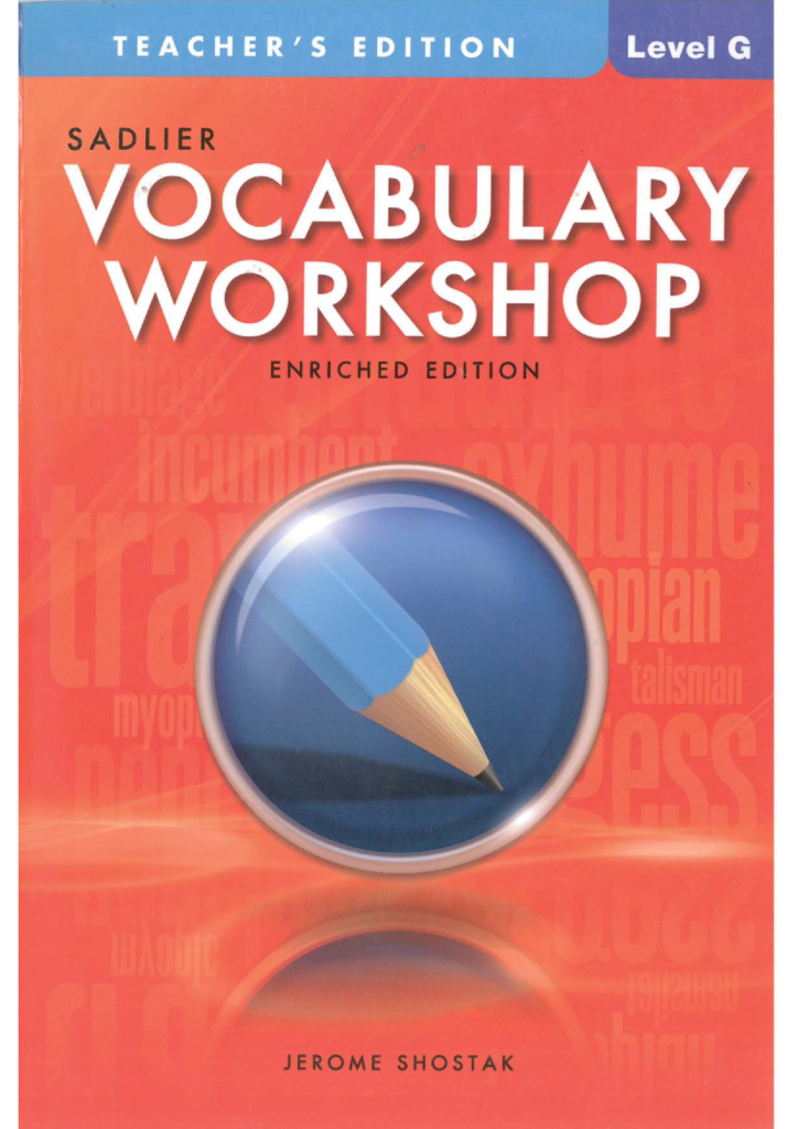 [Sách] Sadlier Vocabulary Workshop level G (TEACHER’S EDITION – Đáp án ...