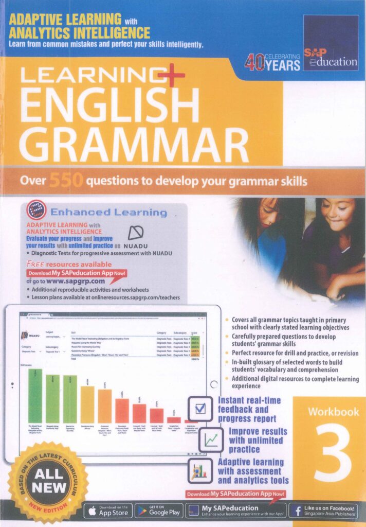 [Sách] SAP Learning English Grammar 3 Workbook – Sách giấy gáy xoắn ...