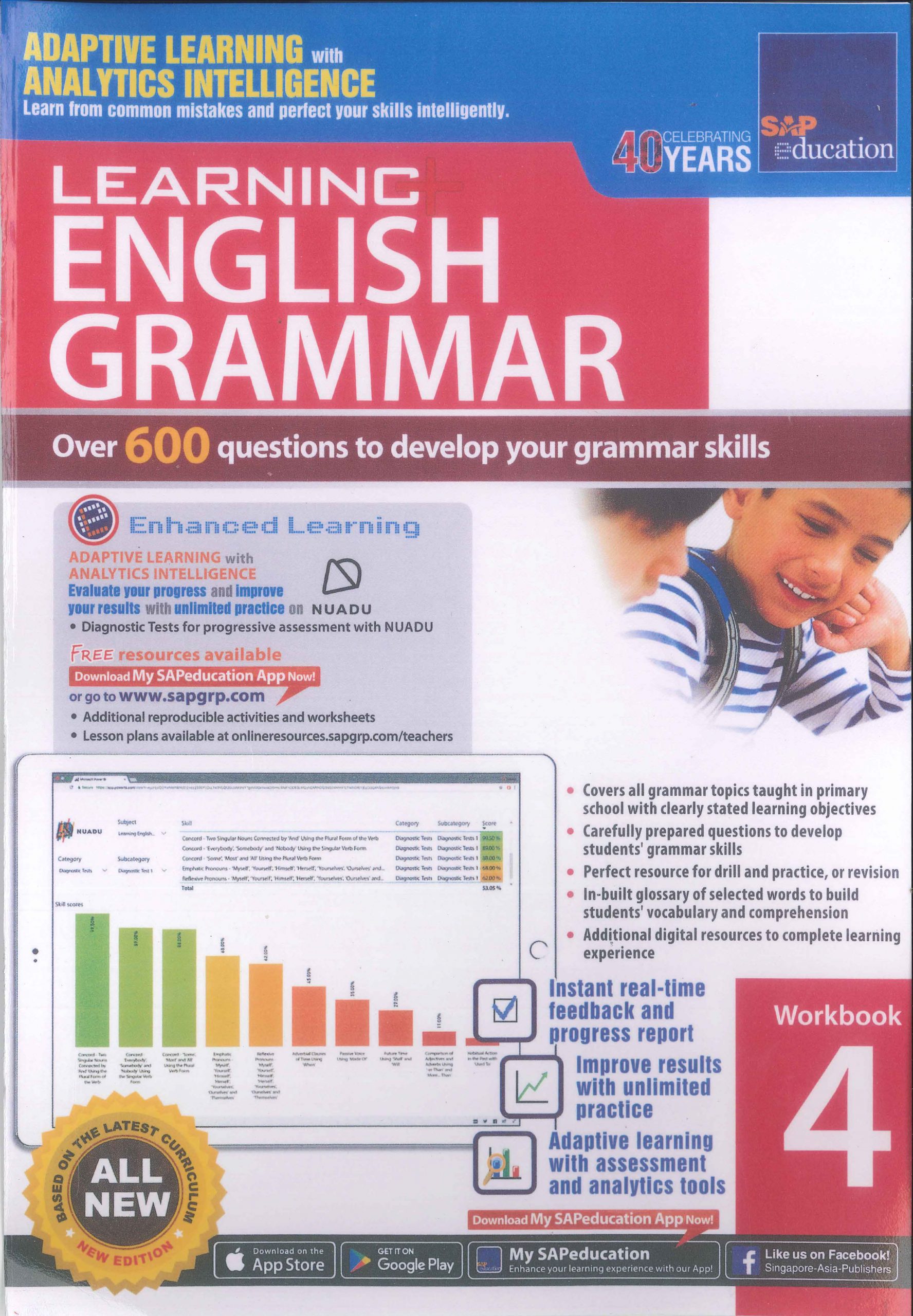 [Sách] SAP Learning English Grammar 4 Workbook – Sách giấy gáy xoắn ...