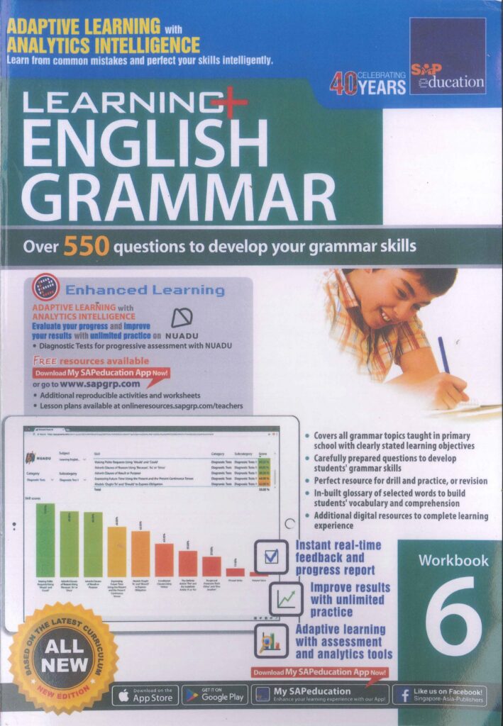 [Sách] SAP Learning English Grammar 6 Workbook – Sách giấy gáy xoắn ...