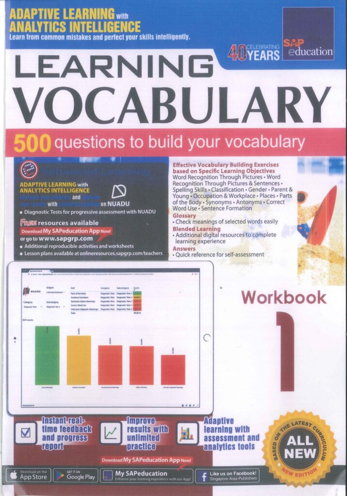 [Sách] SAP Learning Vocabulary 1 Workbook – Sách giấy gáy xoắn - Sách ...