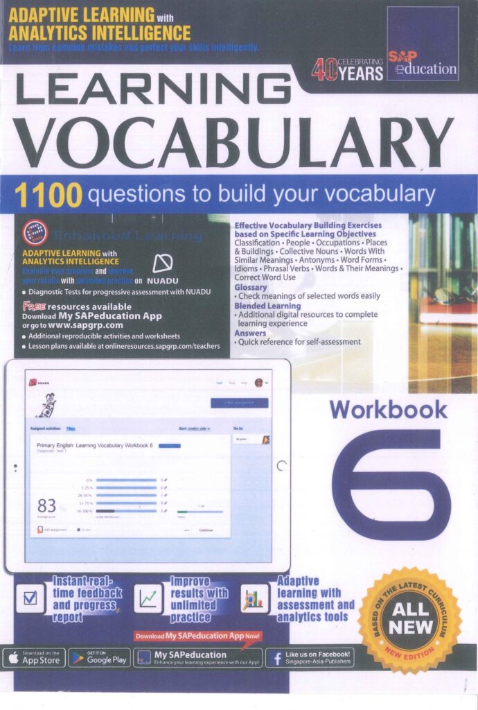 [Sách] SAP Learning Vocabulary 6 Workbook – Sách giấy gáy xoắn - Sách ...