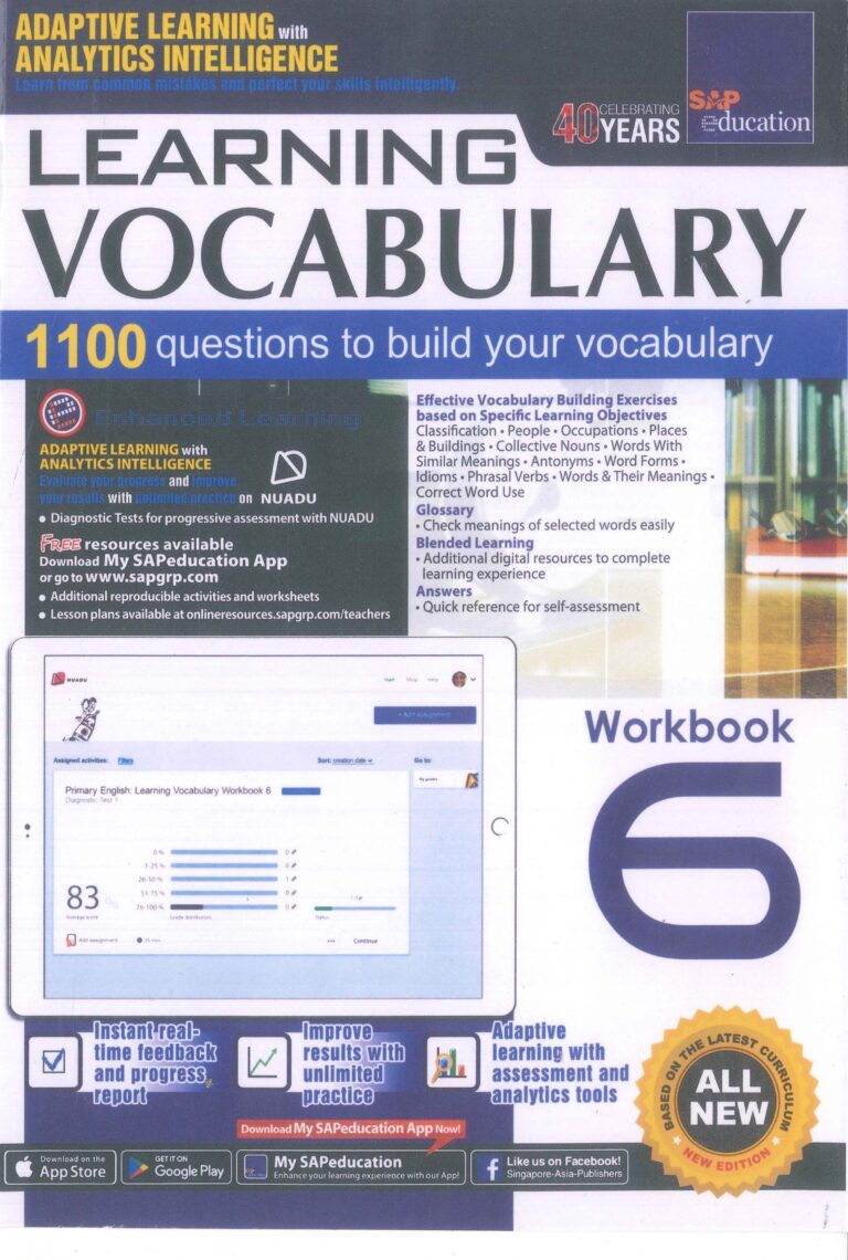 [Sách] SAP Learning Vocabulary 6 Workbook – Sách giấy gáy xoắn - Sách ...