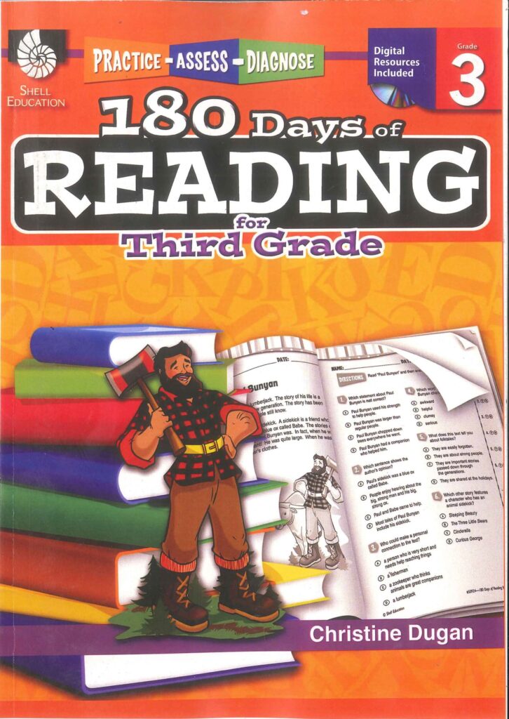 [Sách] Shell Education – 180 Days of Reading for Third Grade (Grade 3 ...