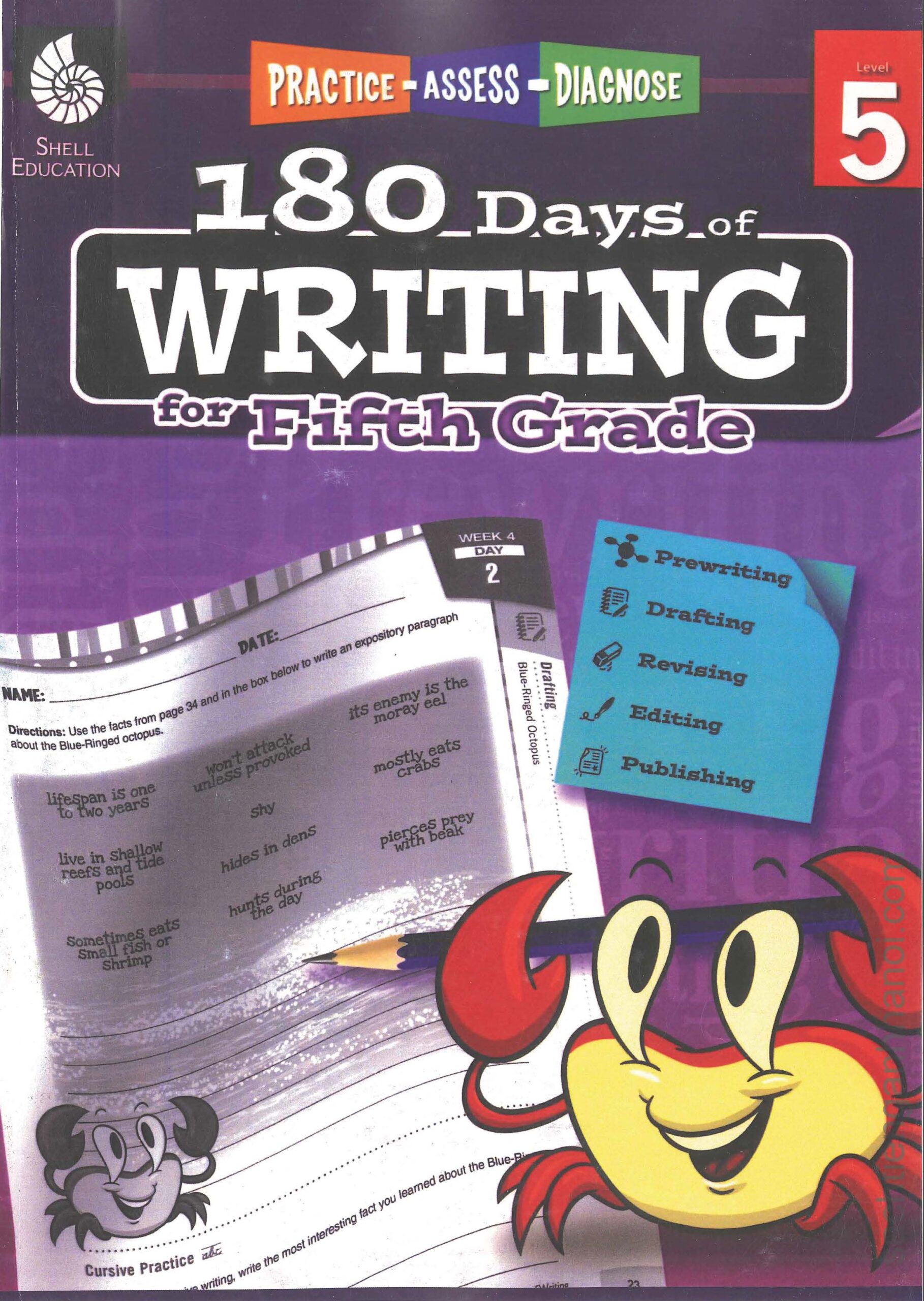 [Sách] Shell Education – 180 Days of Writing for Fifth Grade (Grade 5 ...