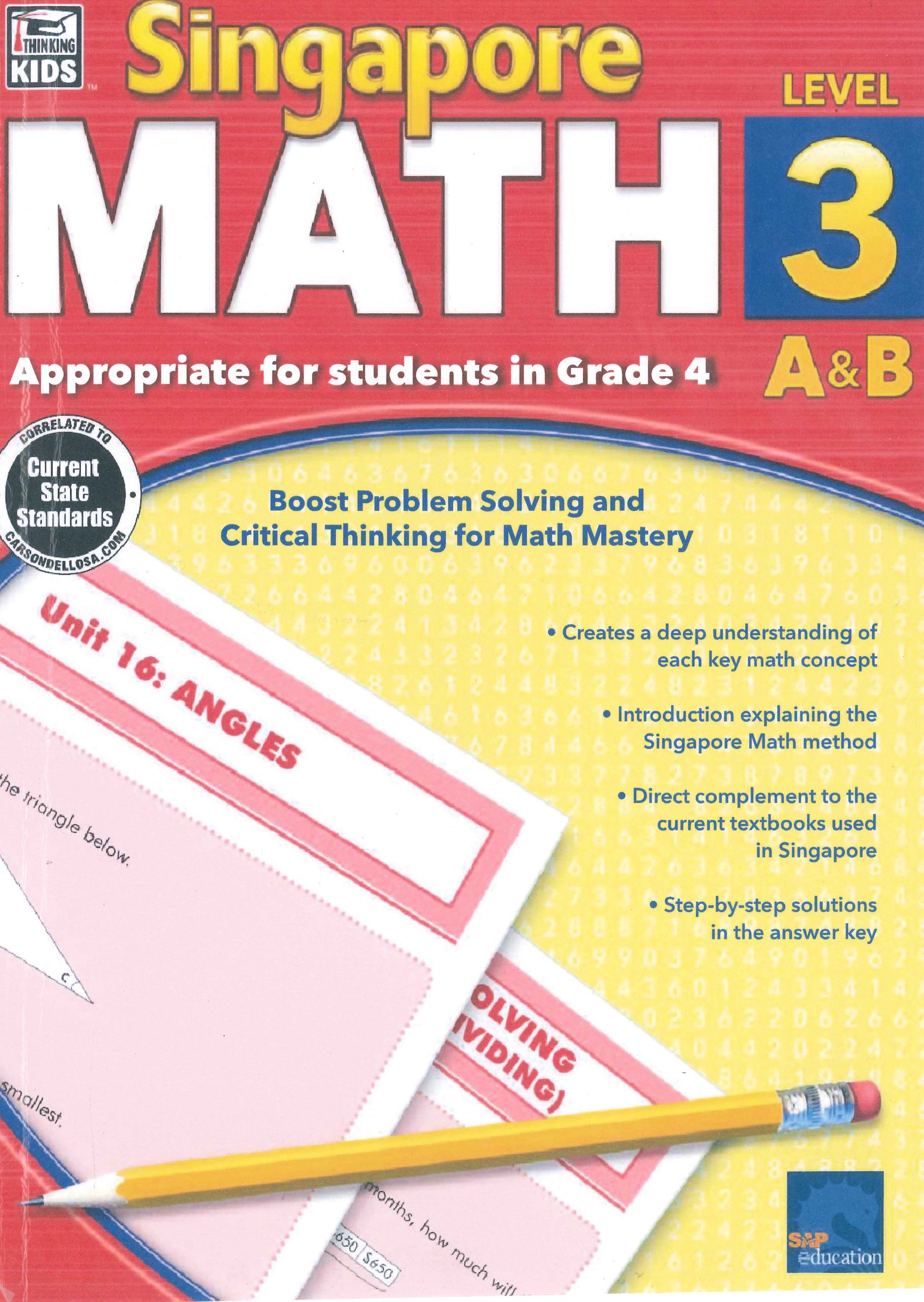 [Sách] Singapore Math Level 3 A & B ( có đáp án cuối sách) – sách giấy ...