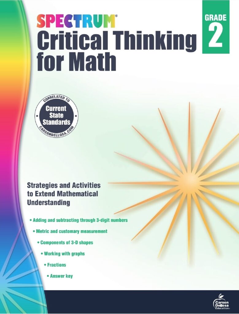 [Sách] Spectrum Grade 2 – CRITICAL THINKING FOR MATH (có kèm đáp án ...