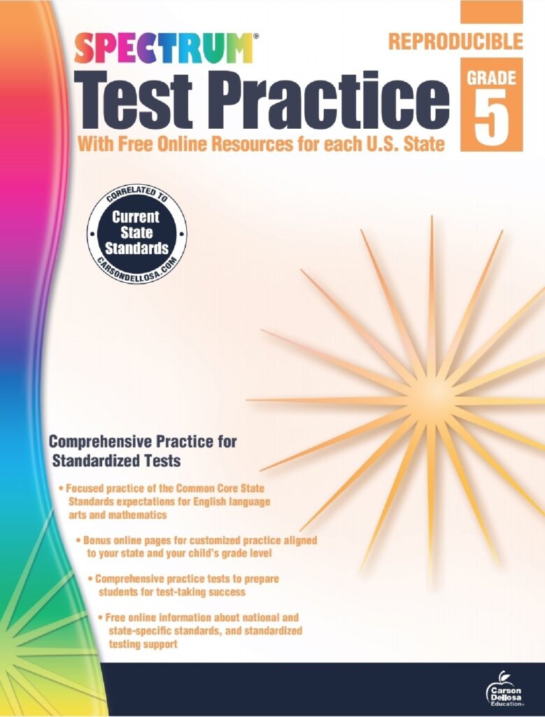 [Sách] Spectrum Grade 5 – TEST PRACTICE (có kèm đáp án) – Sách giấy gáy ...