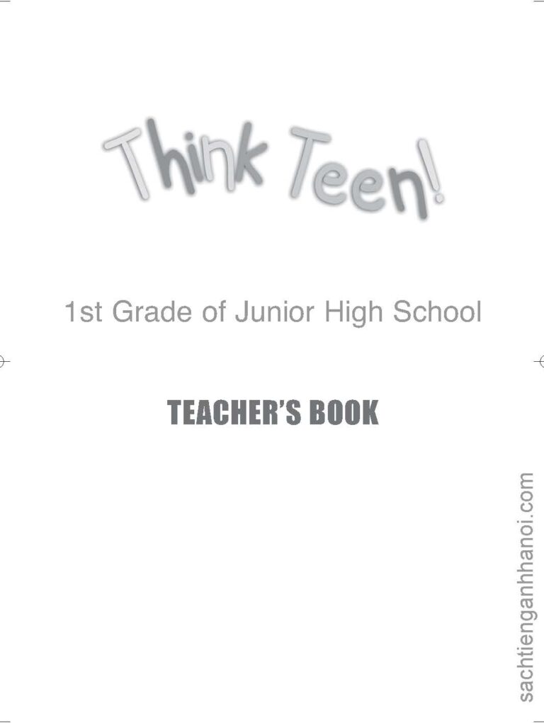 [Sách] Think Teen 1st Grade Of Junior High School Beginners Teacher’s ...