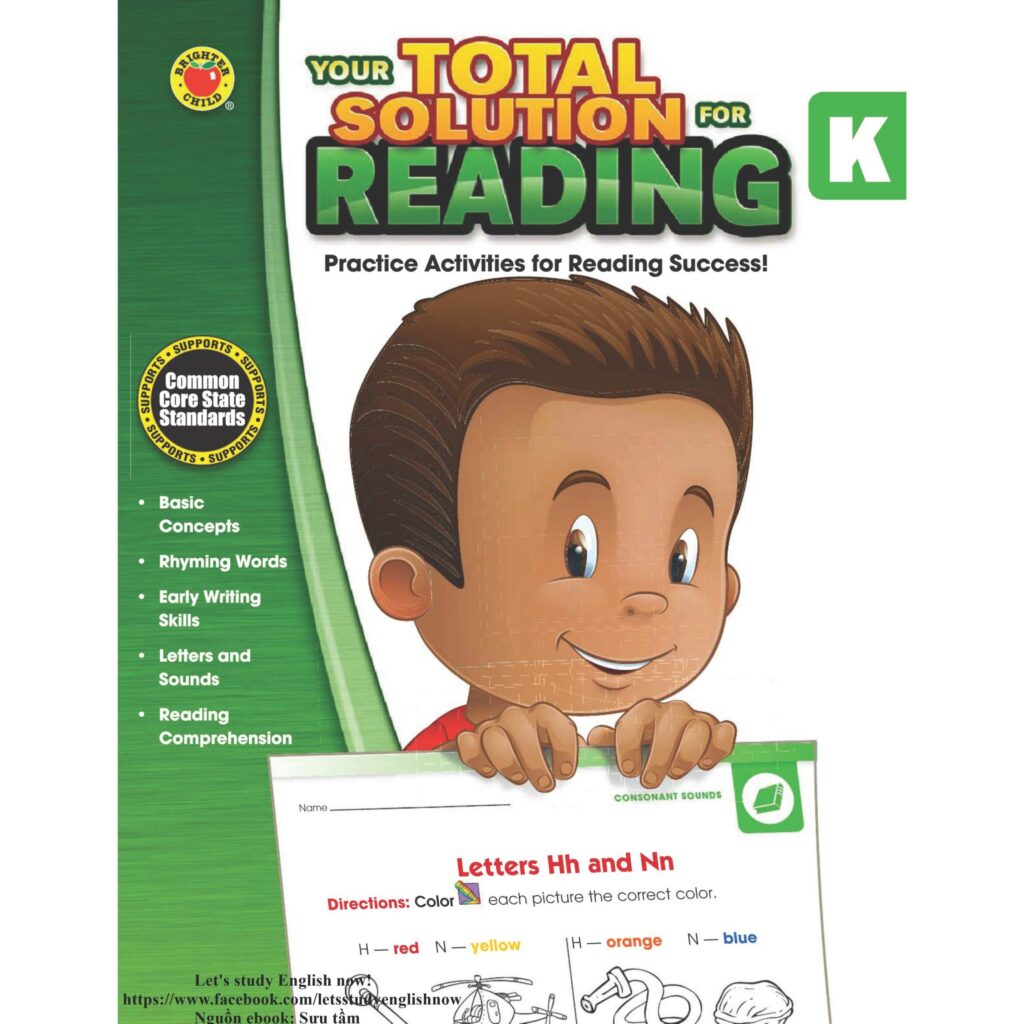 [Sách] Your Total Solution for Reading Workbook Grade K – Sách giấy gáy ...