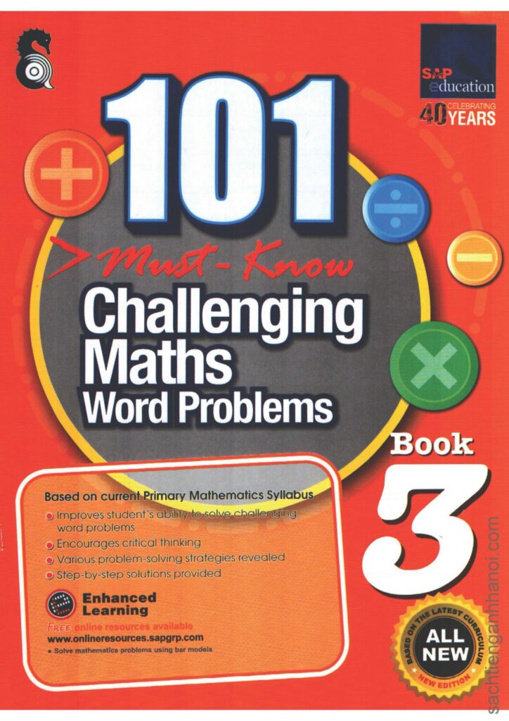 [Sách] 101 Must- Know Challenging Maths Word Problems Book 3 ( Có đáp án) – Sách giấy gáy xoắn ...