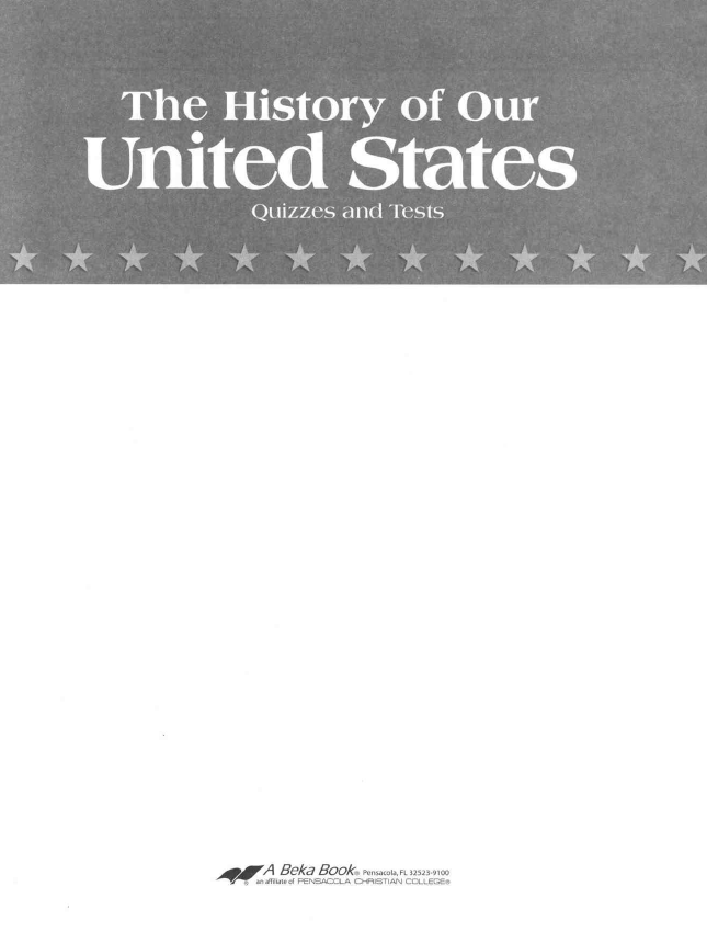 [Sách] Abeka Grade 4 : The History of Our United States Quizzes and ...