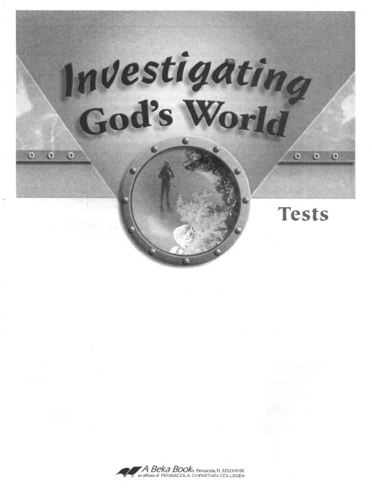 [Sách] Abeka Grade 5 : Investigating Gods World 5 Tests 4th Edition ...