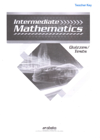 [Sách] Abeka Grade 7 : Intermediate Mathematics Quiz Tests Key Abeka ...