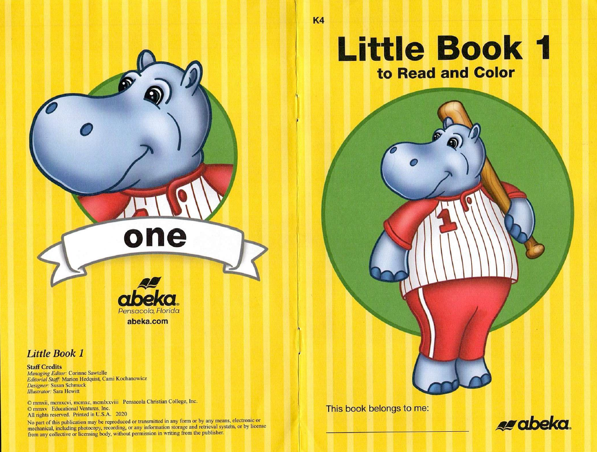 [Sách] Abeka K4 : Little Book 1 to Little Book 12 K4 to Read and Color ...