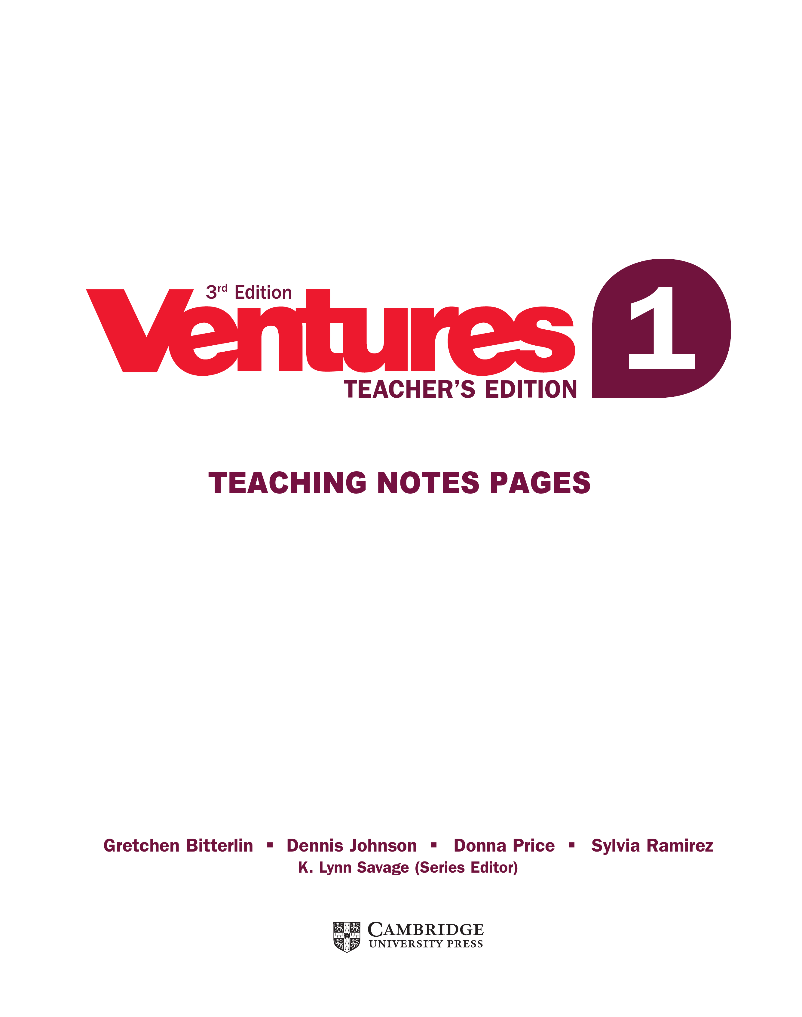 [Sách] Cambridge Ventures 1 TEACHER’S EDITION (3rd Edition) [TEACHING ...
