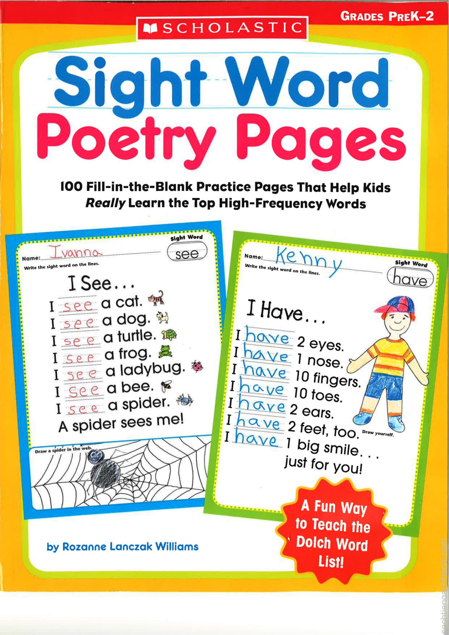 [Sách]Sight Word Poetry Pages Grades preK-2: 100 Fill-in-the-Blank ...
