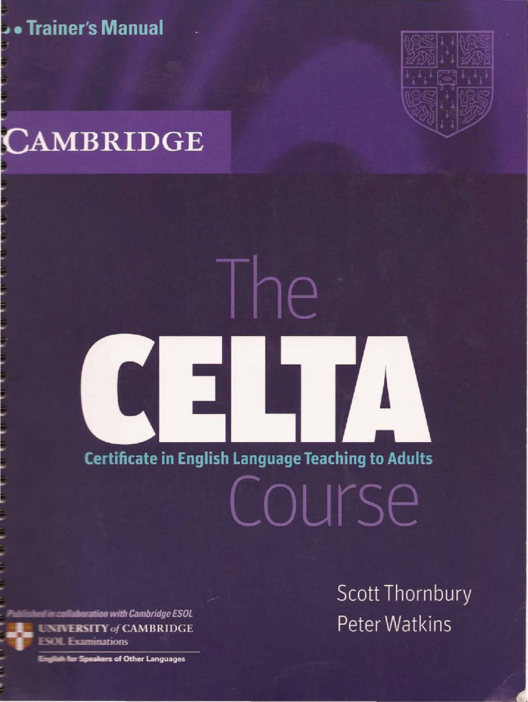 [Sách] The CELTA Course Trainer’s Manual (Certificate in English ...