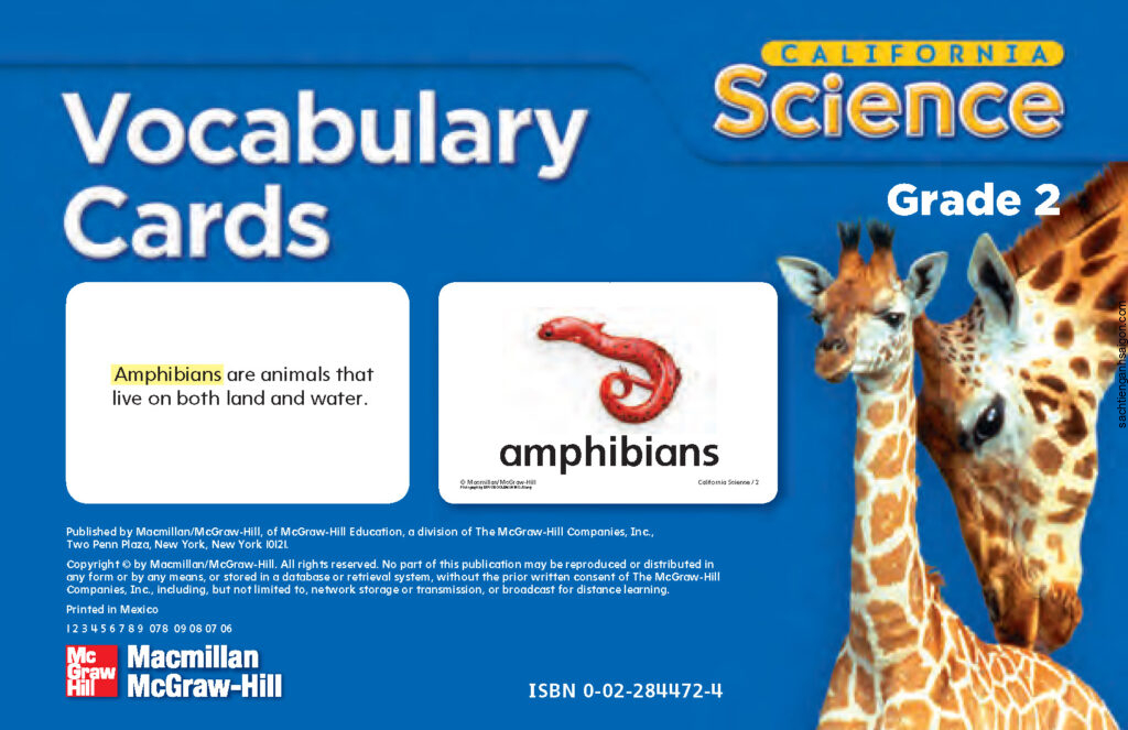 [THẺ FLASHCARD] California Science -Vocabulary Grade 2 – 61 thẻ, cỡ A5 ...
