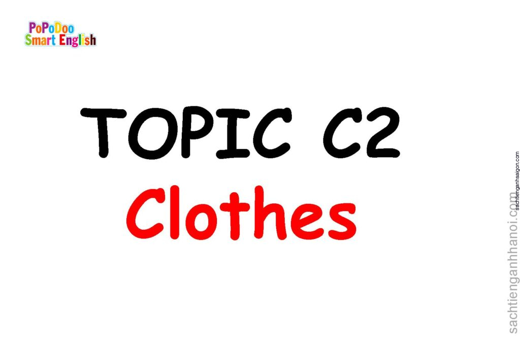 [THẺ FLASHCARD] Popodoo Smart English Topic C2: Clothes – 25 thẻ, 2 mặt ...