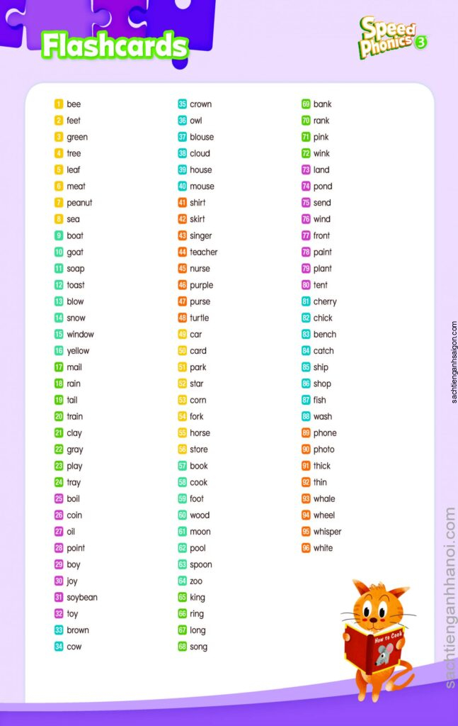 [THẺ FLASHCARD] Speed Phonics 3 Target Sound Cards – 96 thẻ cỡ A5 , ép ...