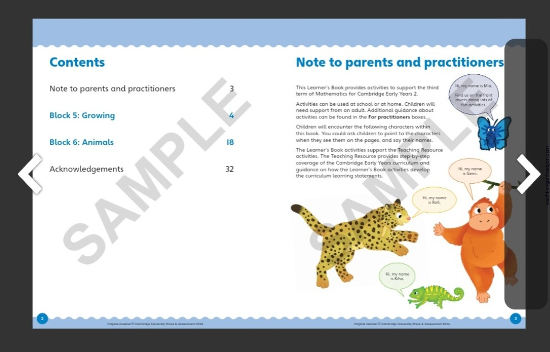 [Sách] Cambridge Early Years Mathematics Learner’s Book 2C – Sách giấy ...